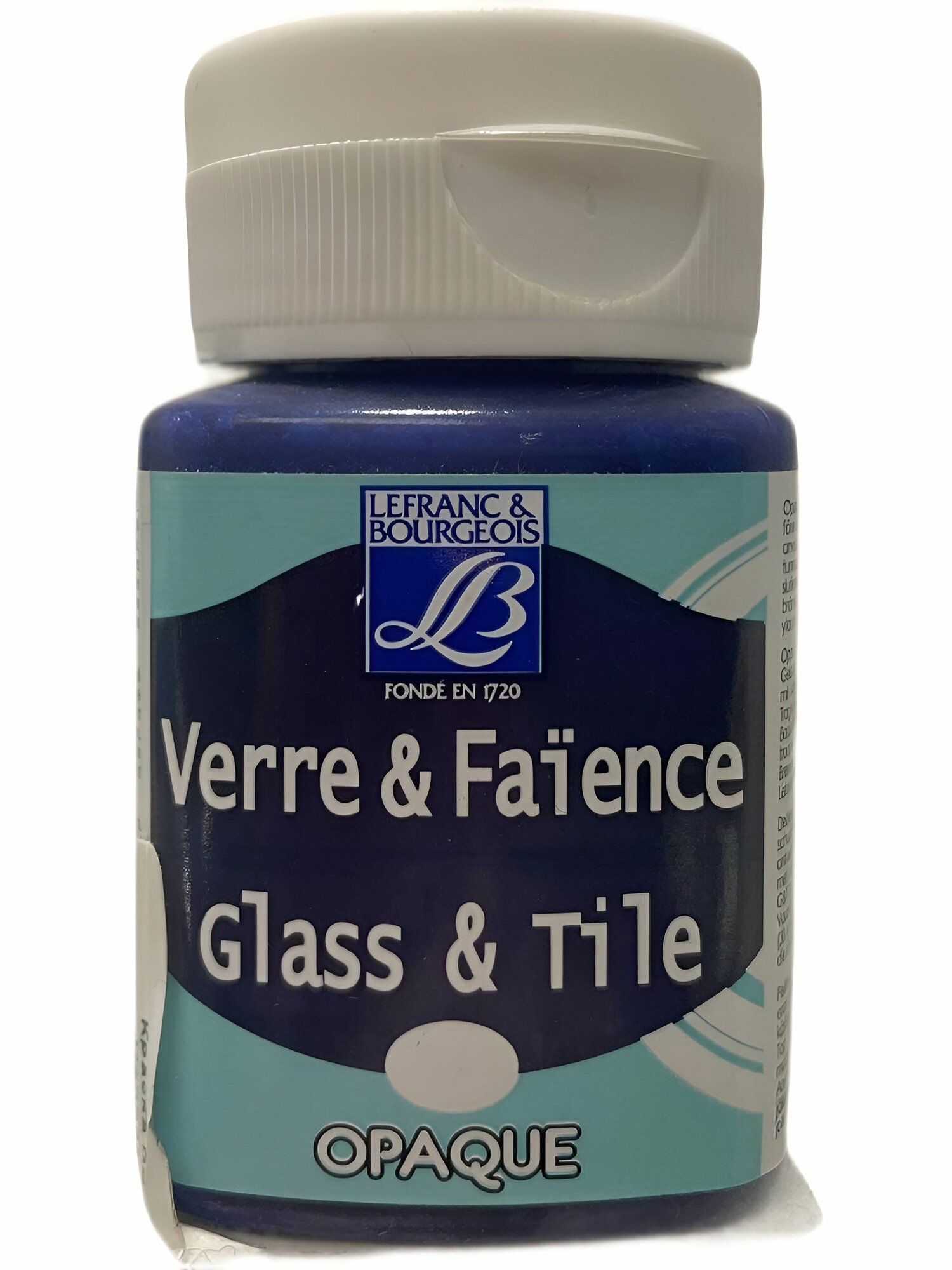 Краска по стеклу и керамике, Glass&Tile, непрозрачная, под обжиг, 50 мл, синий №650
