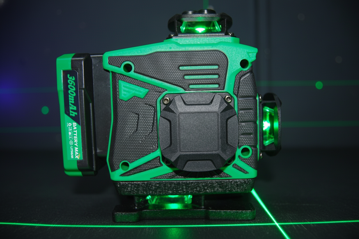 Лазерный уровень, нивелир, 4D, 16 лучей, 2 АКБ в комплекте