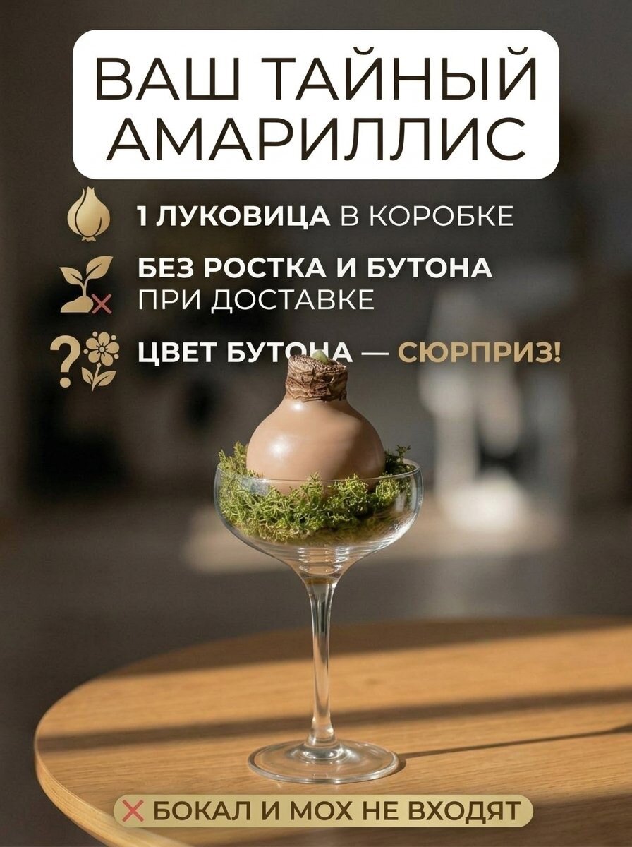 Амариллис в воске «Латте» Premium — фото 1