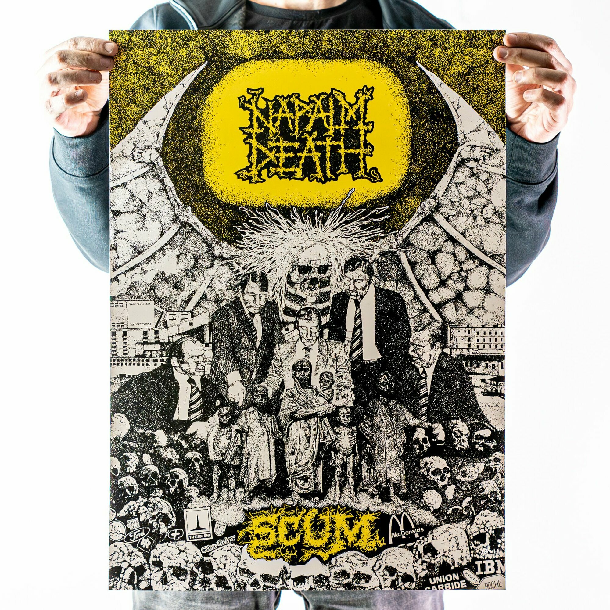 NAPALM DEATH. Постер 42 х 60 см. Мелованная бумага, офсетная печать. Плотность бумаги 130 г/м2 (как обложка компакт-диска). Поставляется в прочном картонном тубусе