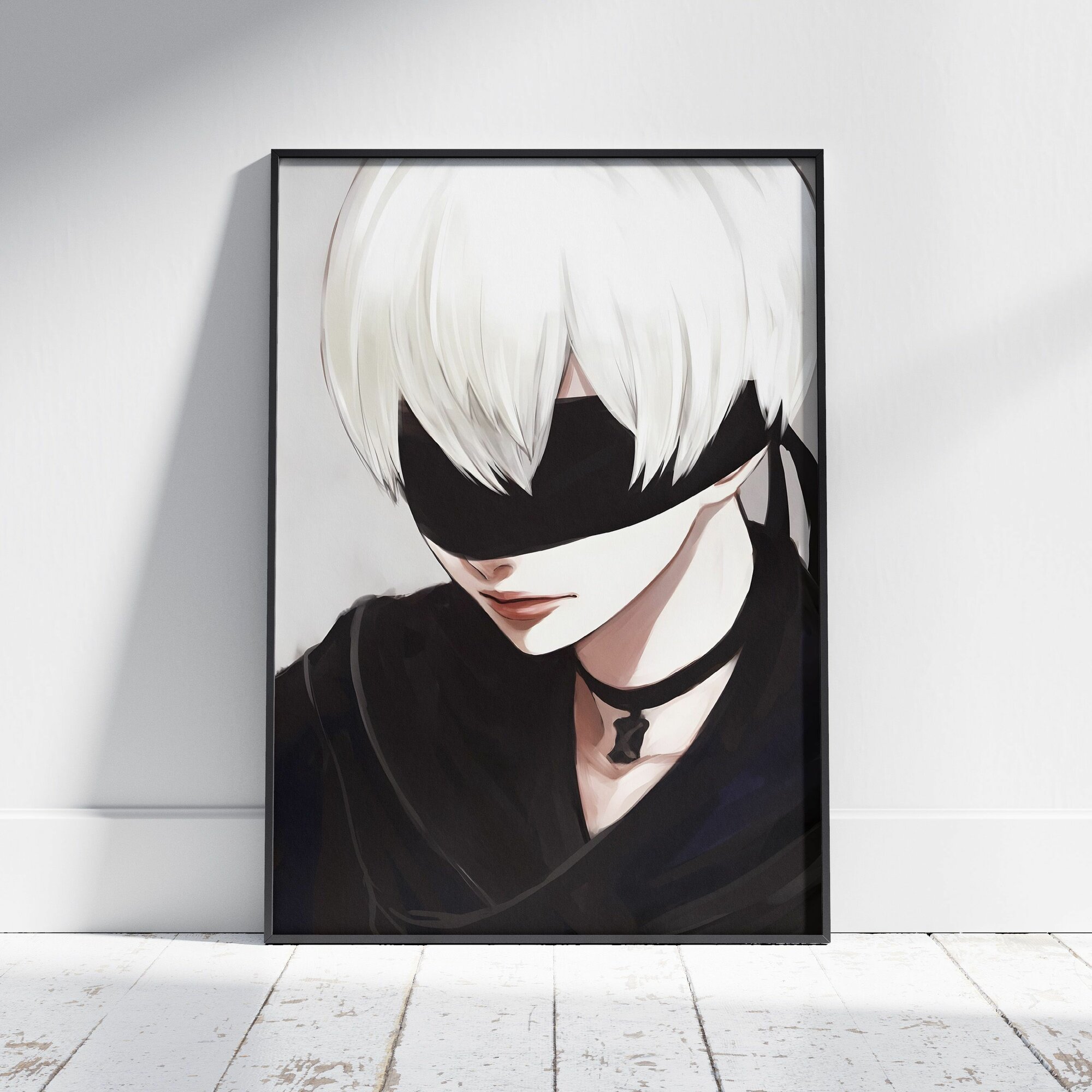 Плакат на стену для интерьера Ниер Автомата (9S - 2) - Постер по игре NieR Automata формата А4 (21x30 см)