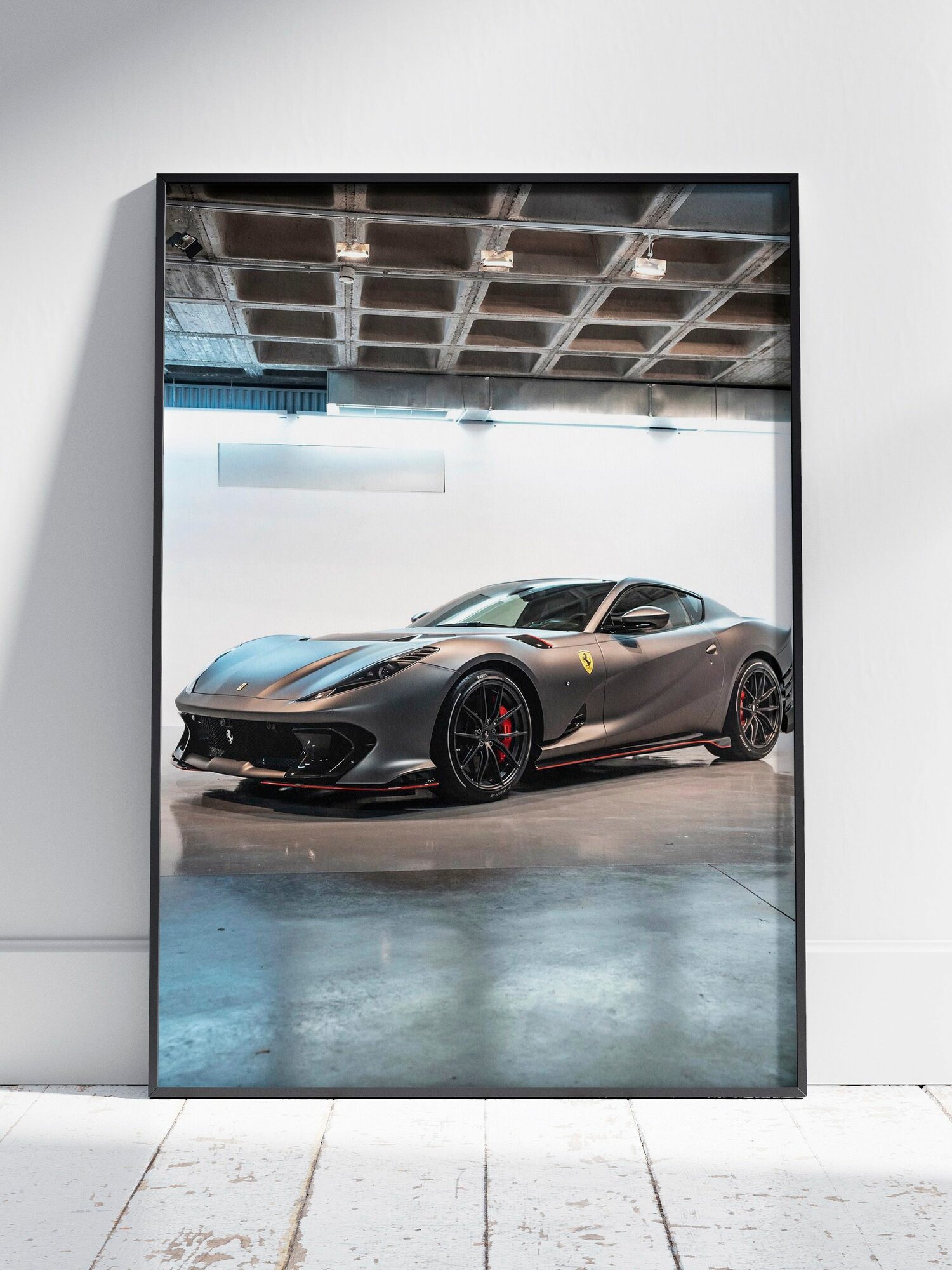 Плакат на стену для интерьера Легенды Авто (Феррари 812 Компетиционе - Ferrari 812 Competizione 1) - Постер по машине формата A3 (30x42 см)