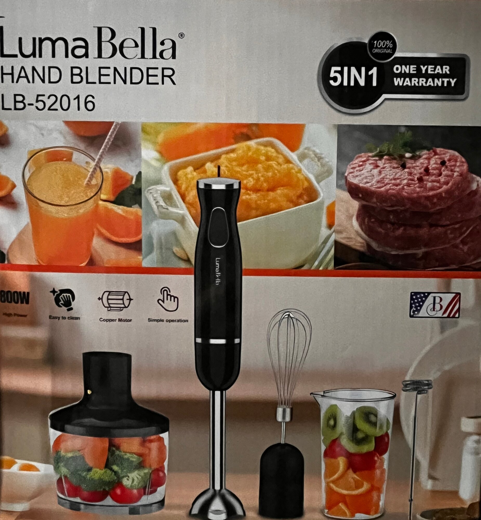 Погружной блендер 5в1 Luma Bella LB-52016