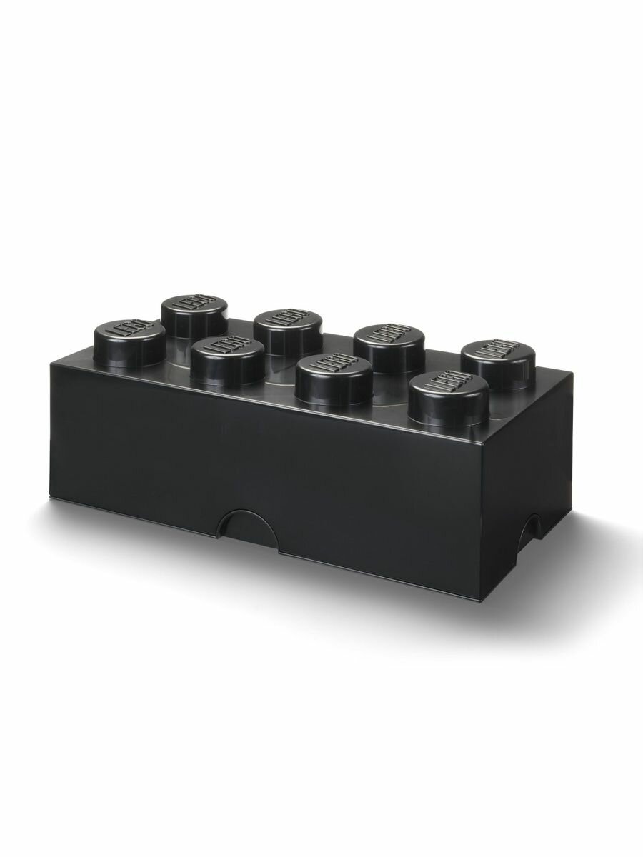 Ящик для хранения LEGO STORAGE BRICK 8 Черный, контейнер для Лего, Штабелируемый ящик для хранения в виде кубика Lego