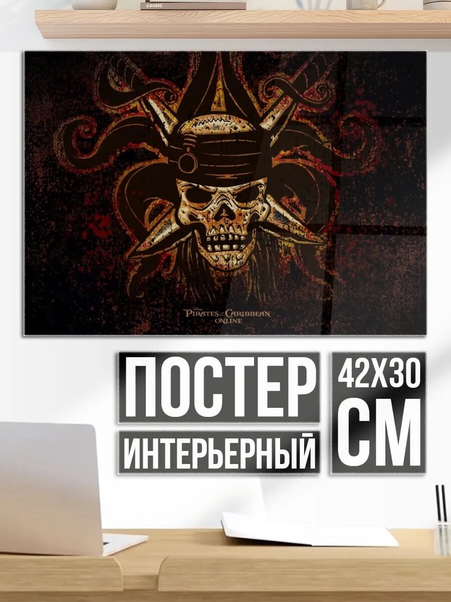 Плакат постер Пиратский череп
