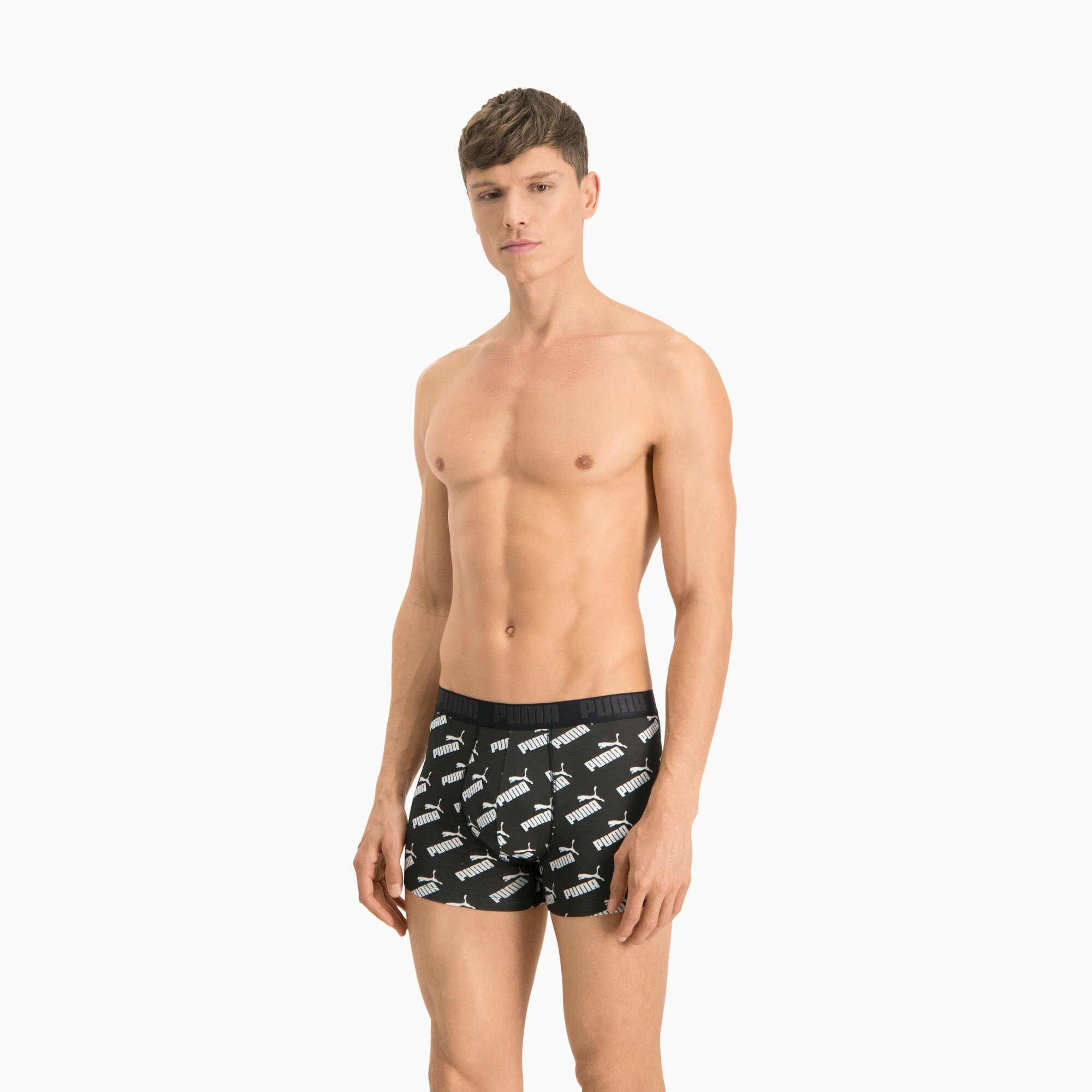 Трусы PUMA MEN AOP BOXER 2P, комплект из 2 шт., размер XL, черный — фото 1