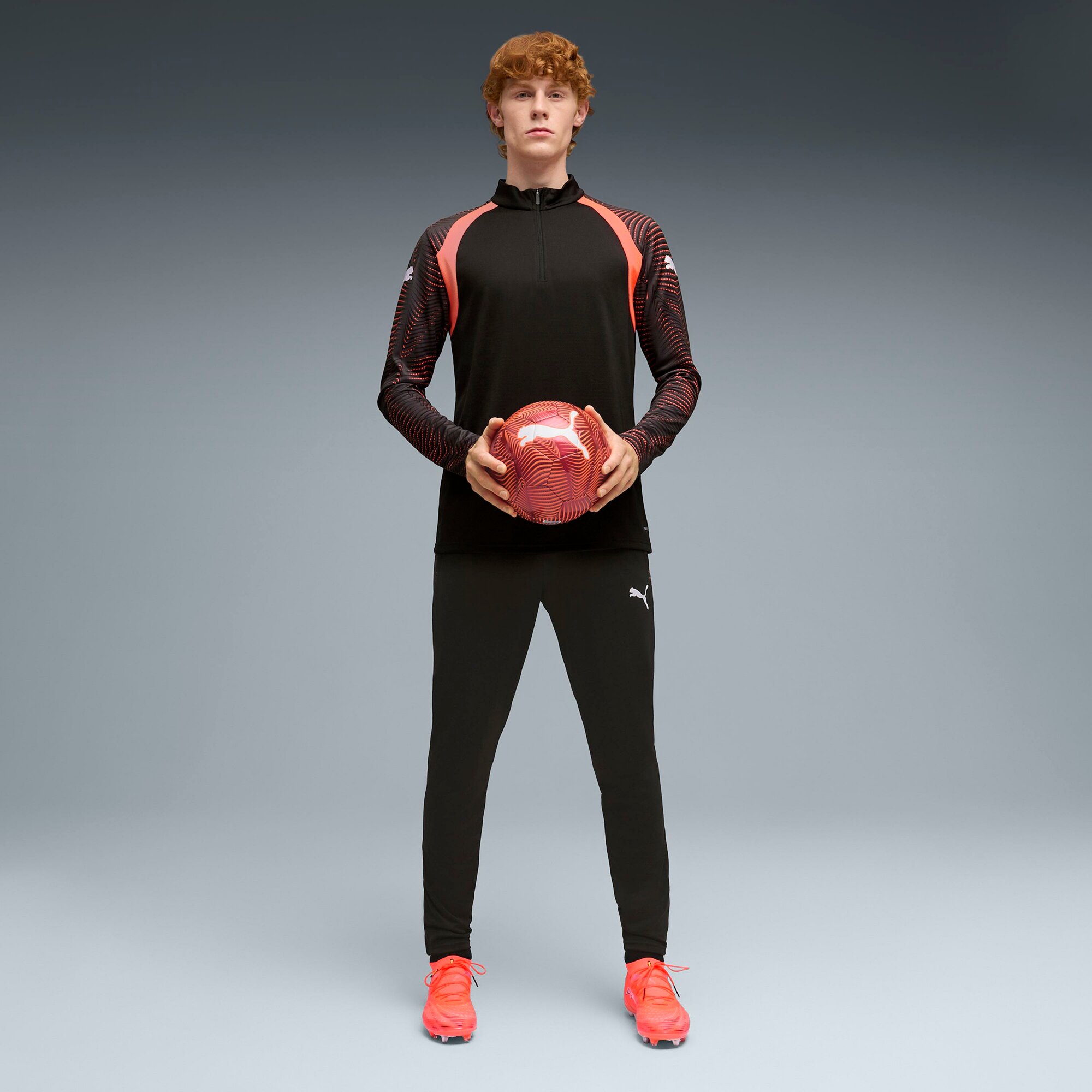 Брюки PUMA individualFINAL TRG Pants, размер XL, черный/оранжевый — фото 1