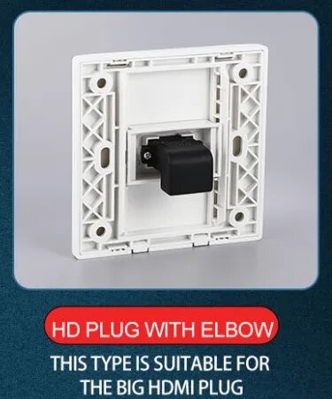 TERIUX HDMI розетка 86 типа Белый, HD plug with bleow, белый