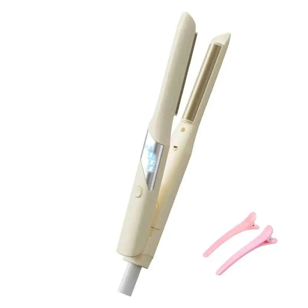 Полукруглая электрическая щипцы для завивки 28 мм AU, Beige Yellow