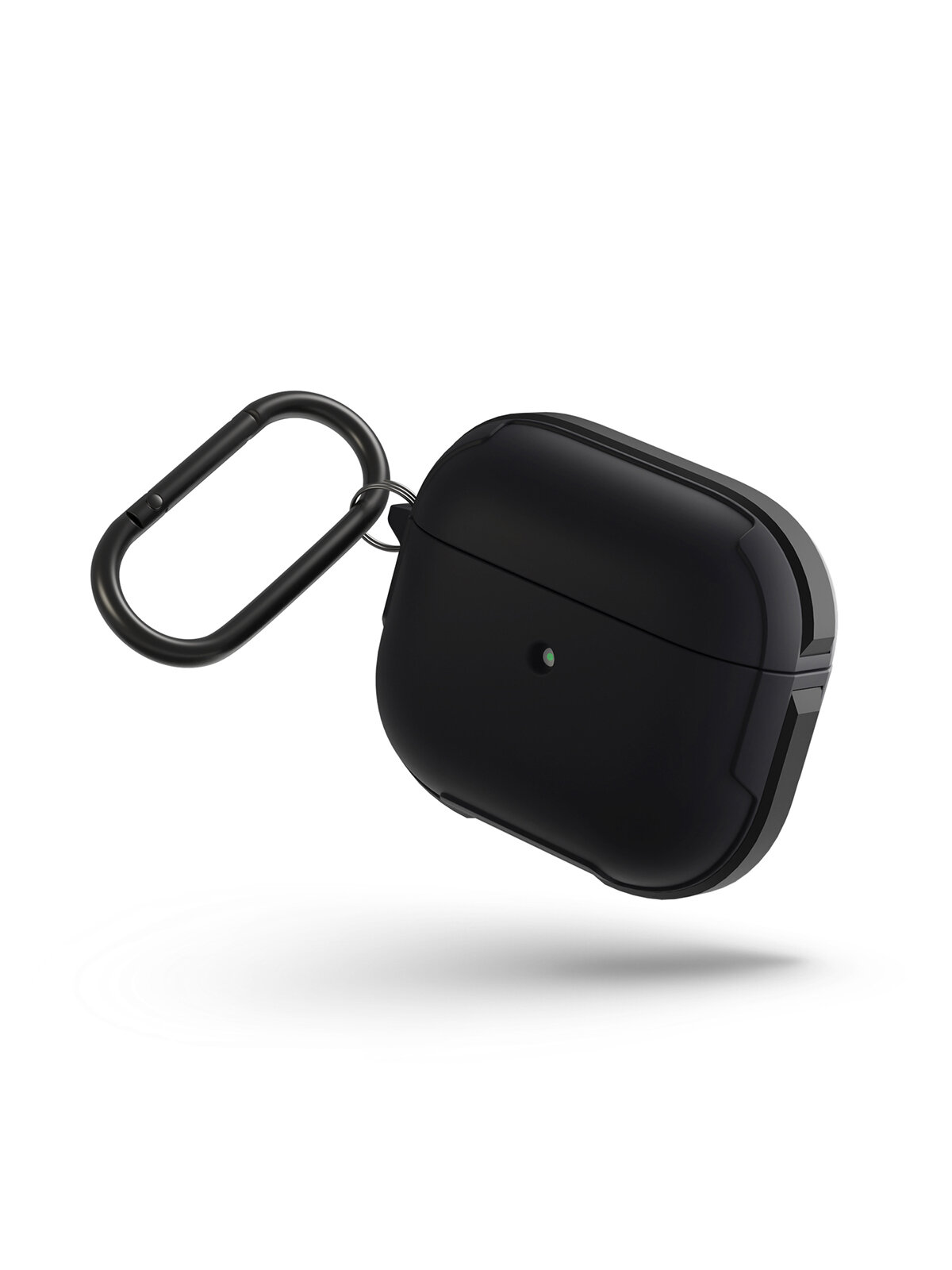 Чехол Uniq для беспроводных наушников Apple Airpods 3 / на Эпл Аирподс 3 / кейс силиконовый с карабином Valencia, черный