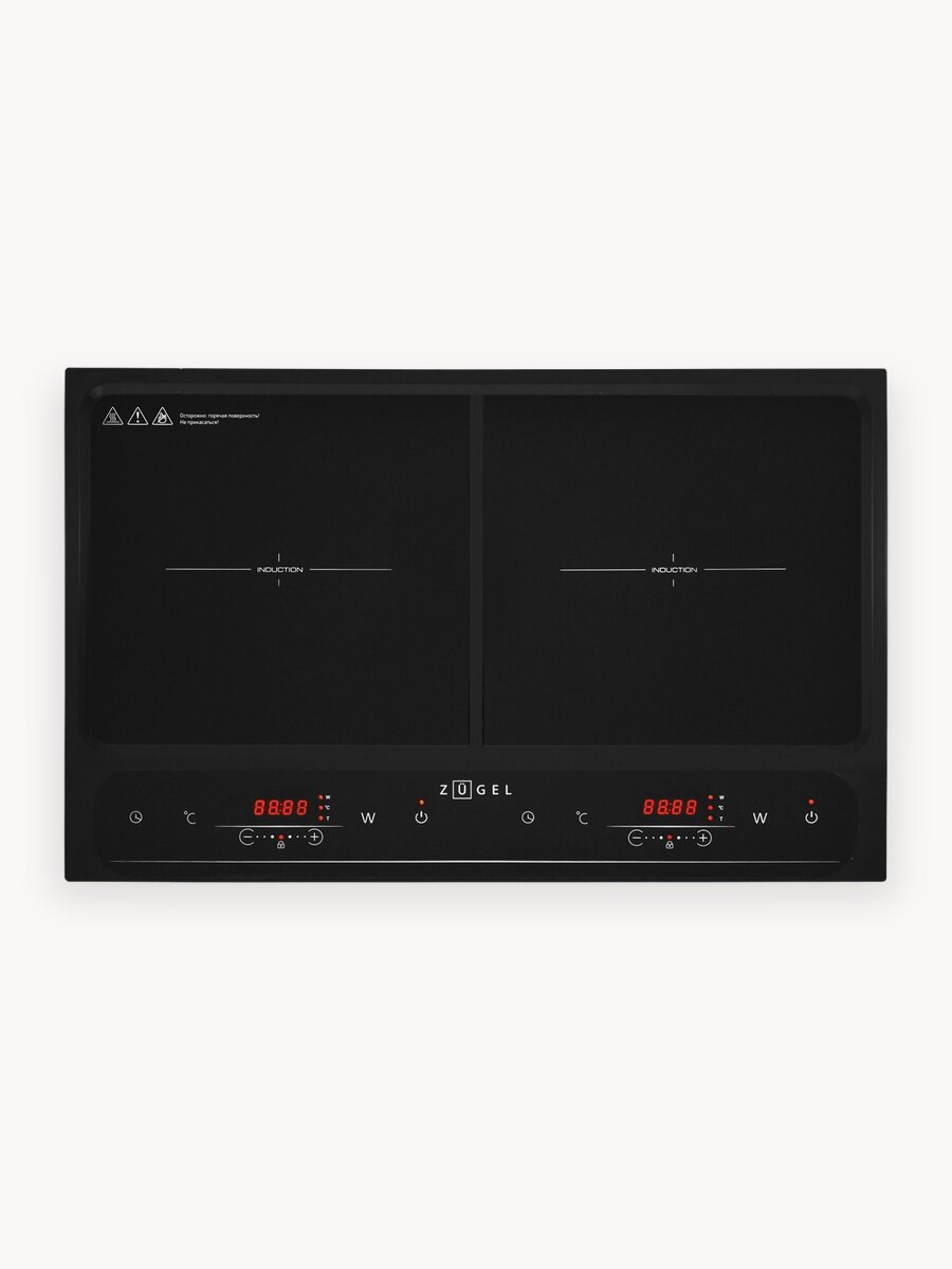 Настольная плита индукционная ZUGEL ZIH620B, стеклокерамика, черная