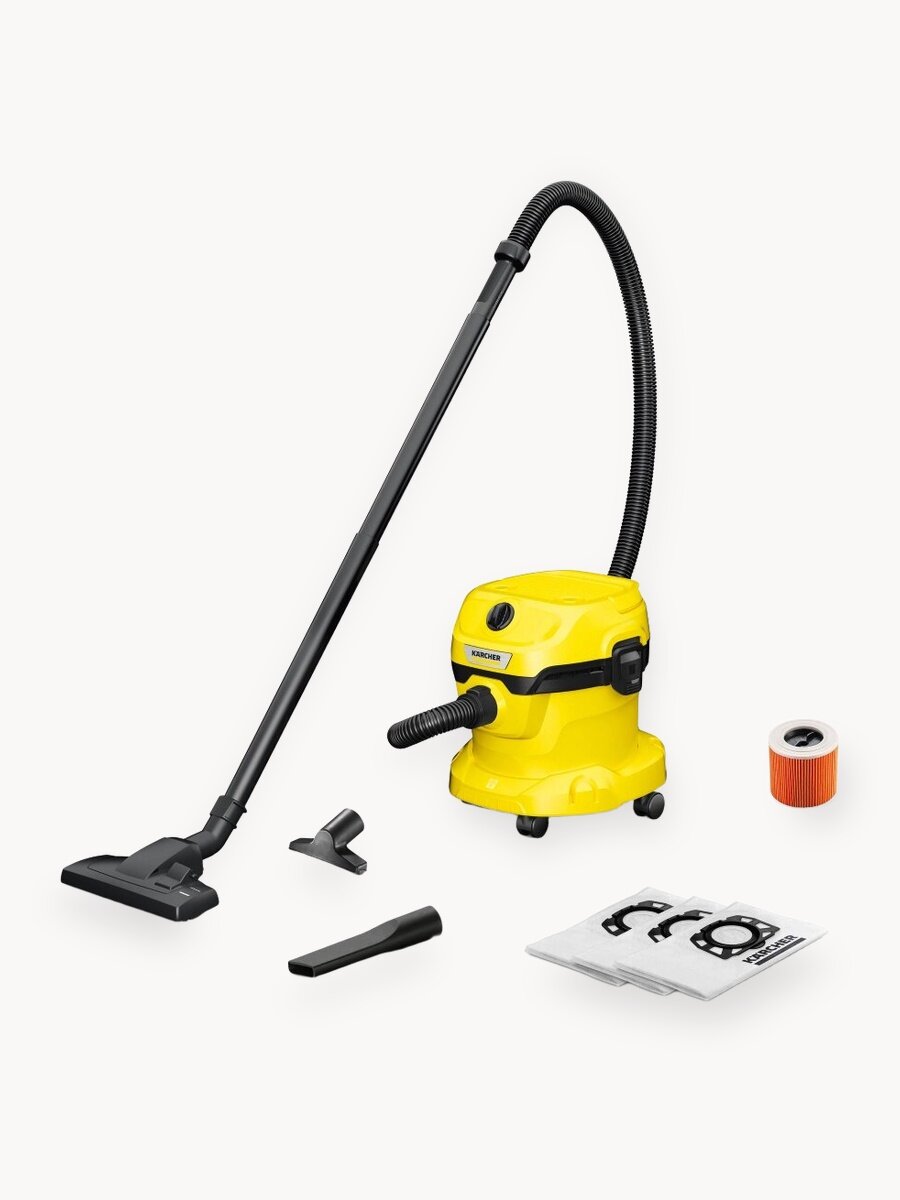 Хозяйственный пылесос Karcher WD 2 Plus V-12/6/18/C Home (YYY) (1.628-012.0) для сбора сухого и влажного мусора