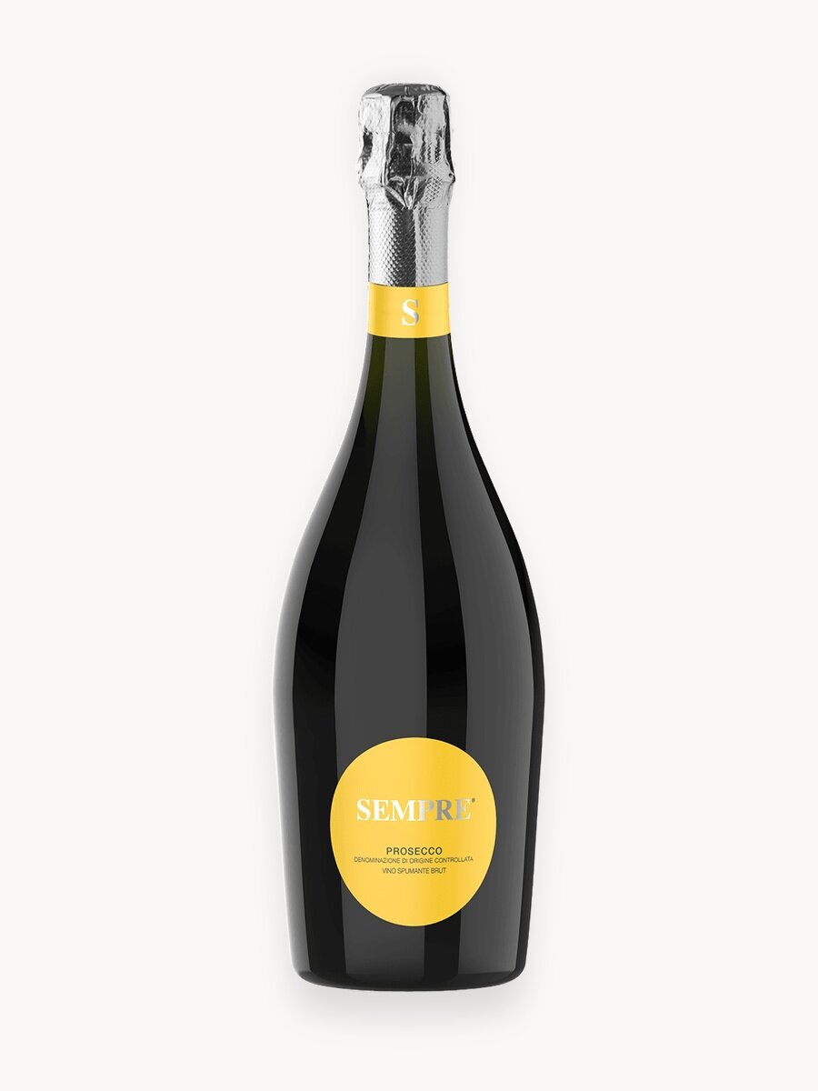 Вино игристое Sempre Prosecco Brut белое брют 0,75 л
