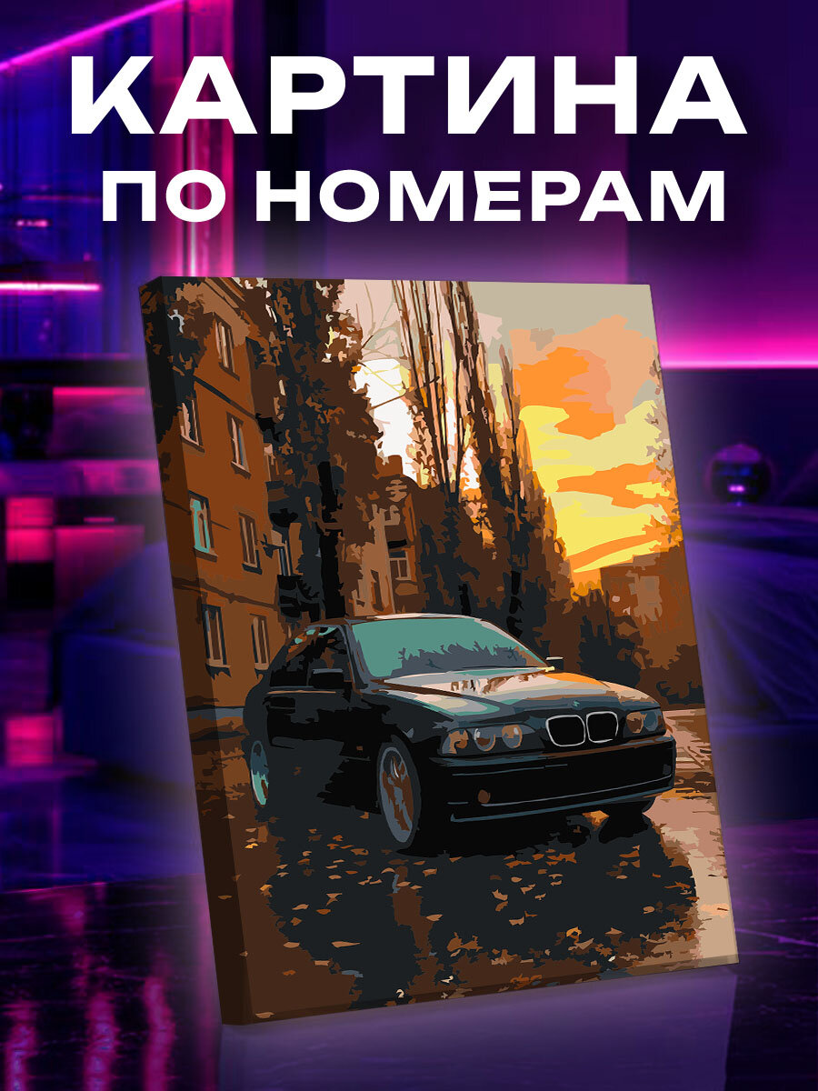 Картина по номерам Осенний вечер с BMW