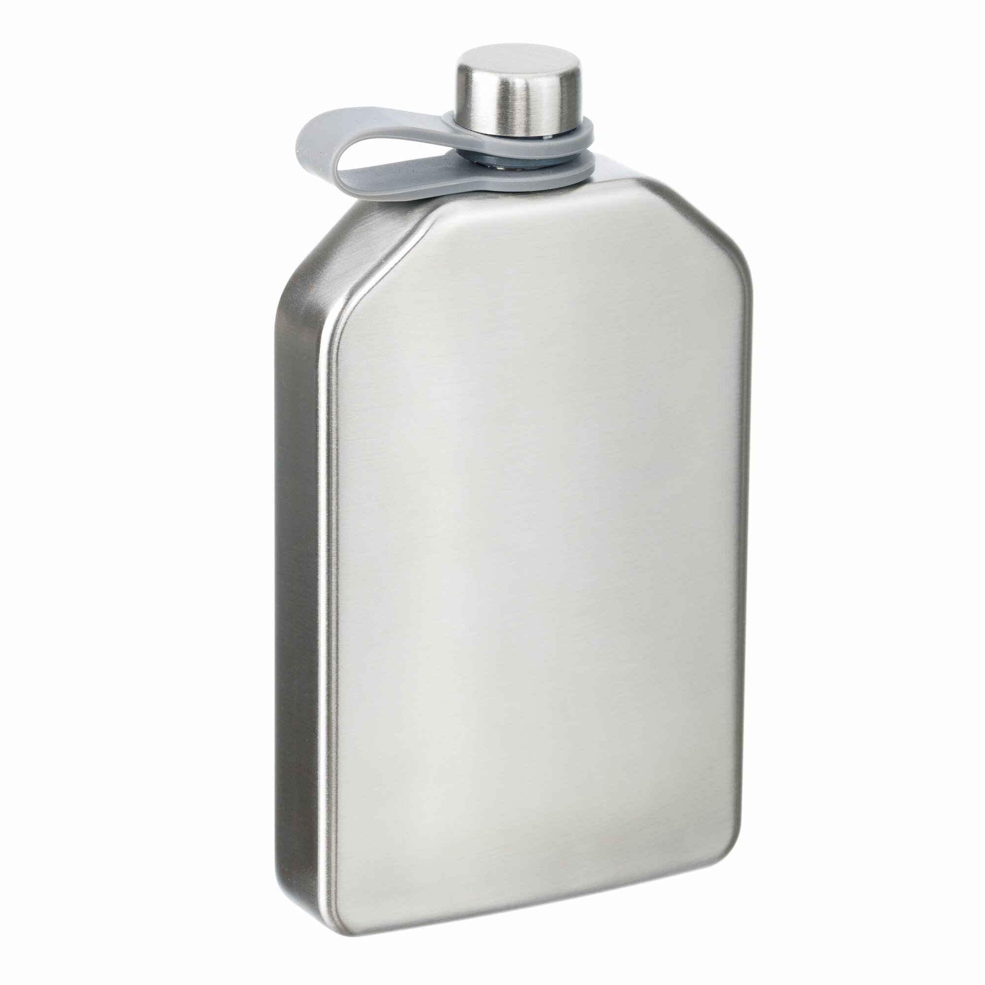 Фляга для алкоголя воды походная S.Quire 0,24 л, серебристая, матовая