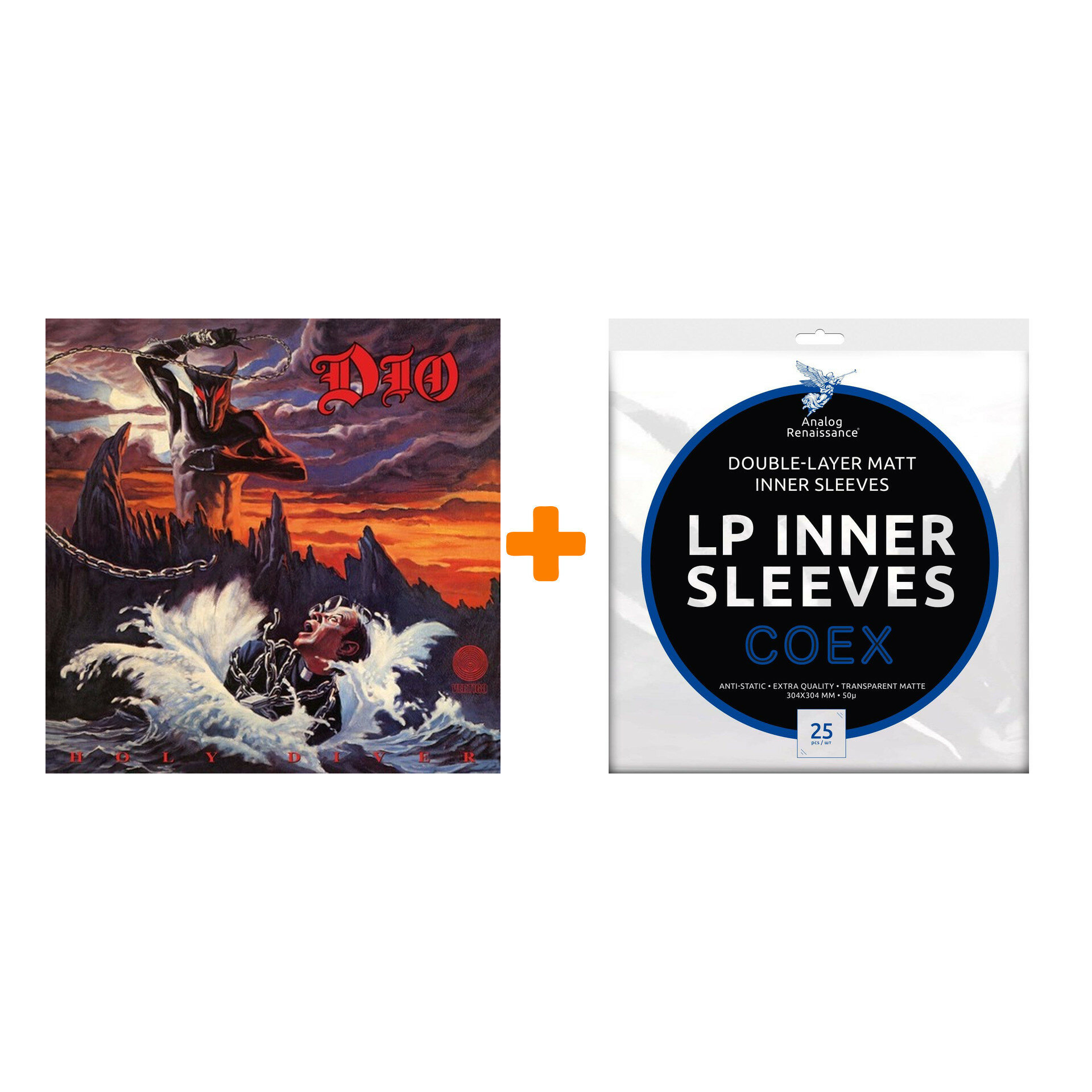 DIO Holy Diver LP + Конверты внутренние COEX для грампластинок 12" 25шт Набор