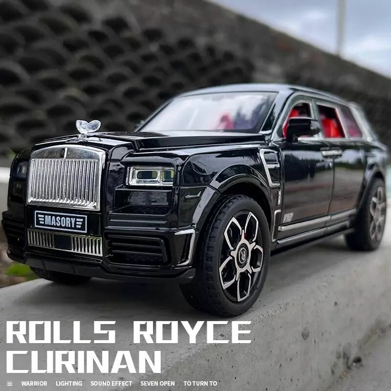 Металлическая инерционная машинка Роллс Ройс Куллинан Rolls-Royce Cullinan Mansory, масштаб 1:20, длина 22 см.