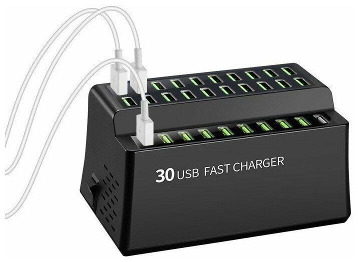 Зарядная станция на 30 портов USB