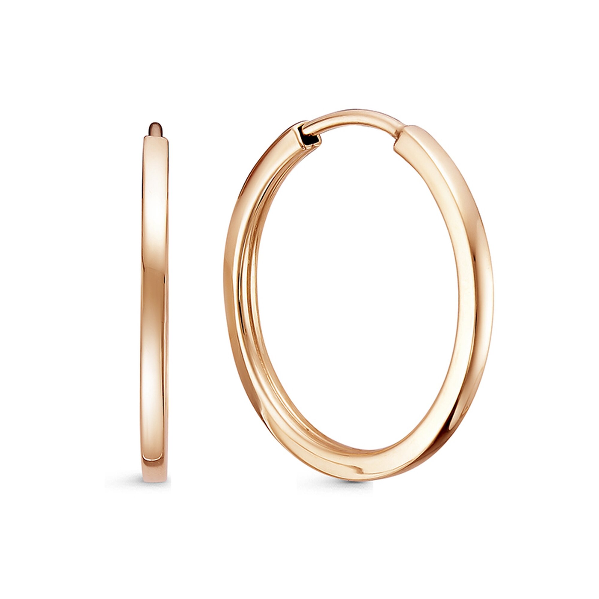 Серьги конго, красное золото, 585 проба