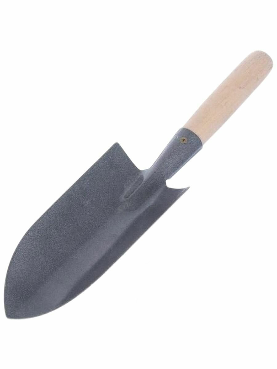 Совок посадочный, длина 34 см, ширина 8.5 см, деревянная ручка