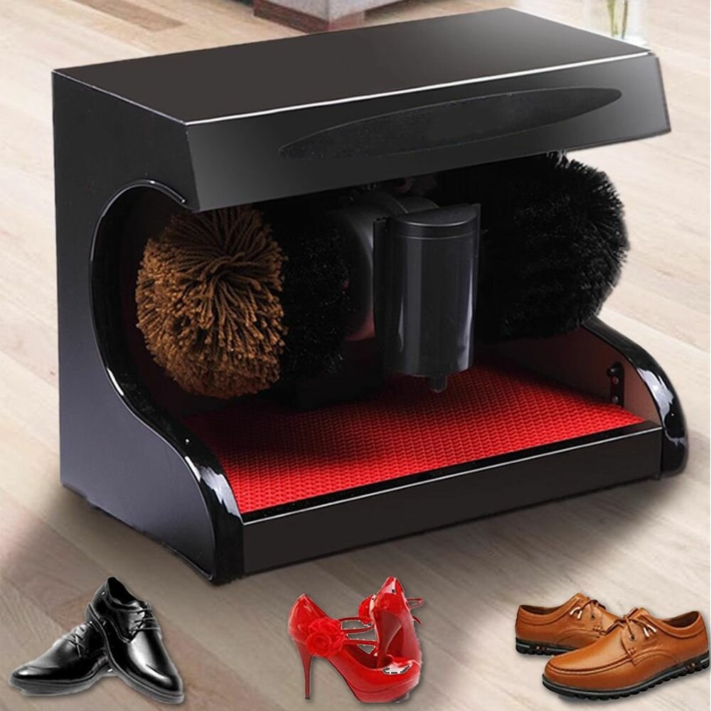 Машина для чистки и полировки обуви, Автоматическая индукц Удаление пыли смазывание маслом и полировка, щетка для крема, обувечистка для дома, офиса, гостиницы, ресторана и кафе