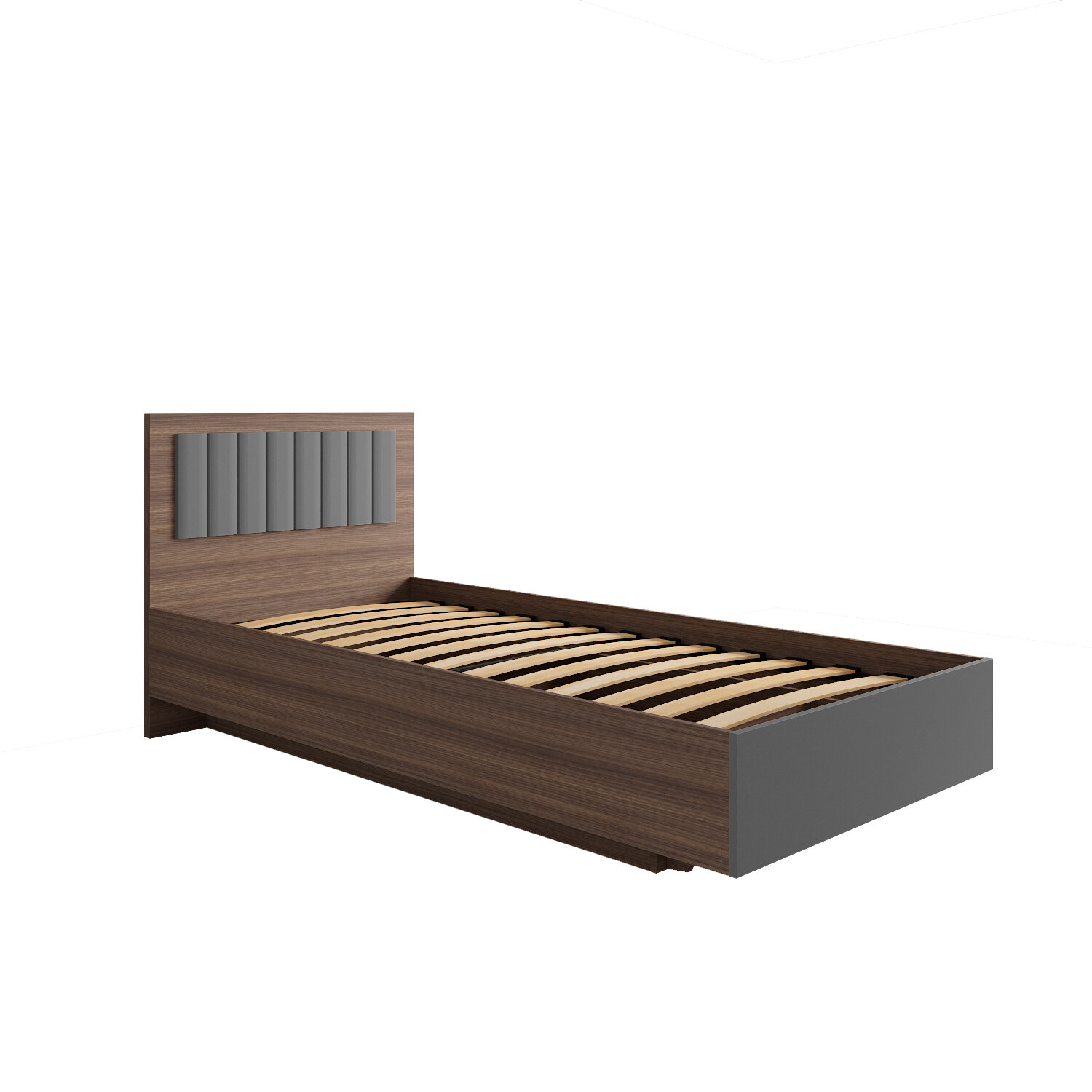 МС Роза / Кровать 900 Ройс Графит Скин (Базовая комплектация) (ДСВ)