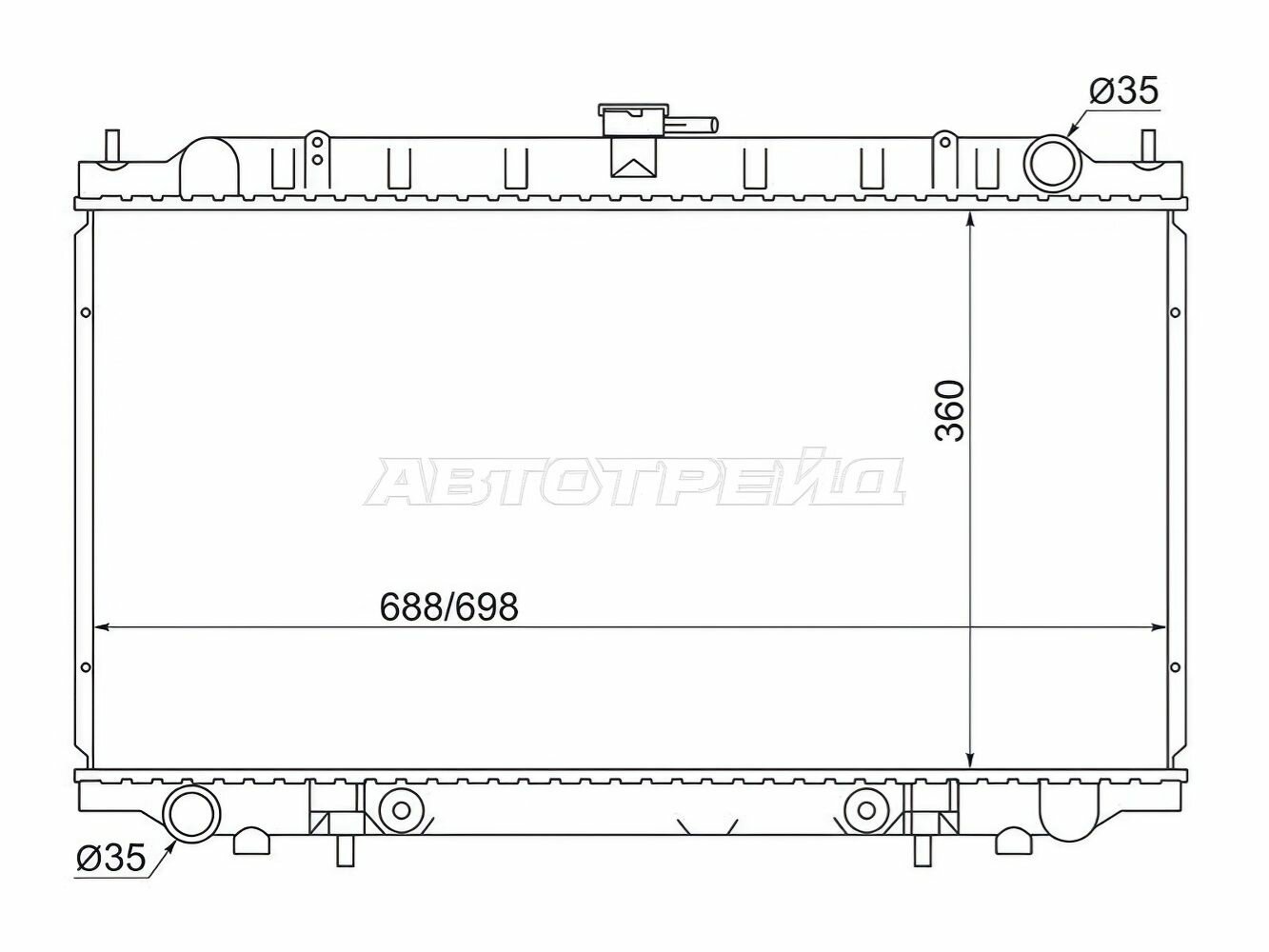 Радиатор охлаждения двигателя для Инфинити G20, Ниссан Блюберд, Примера арт NS000314 SAT