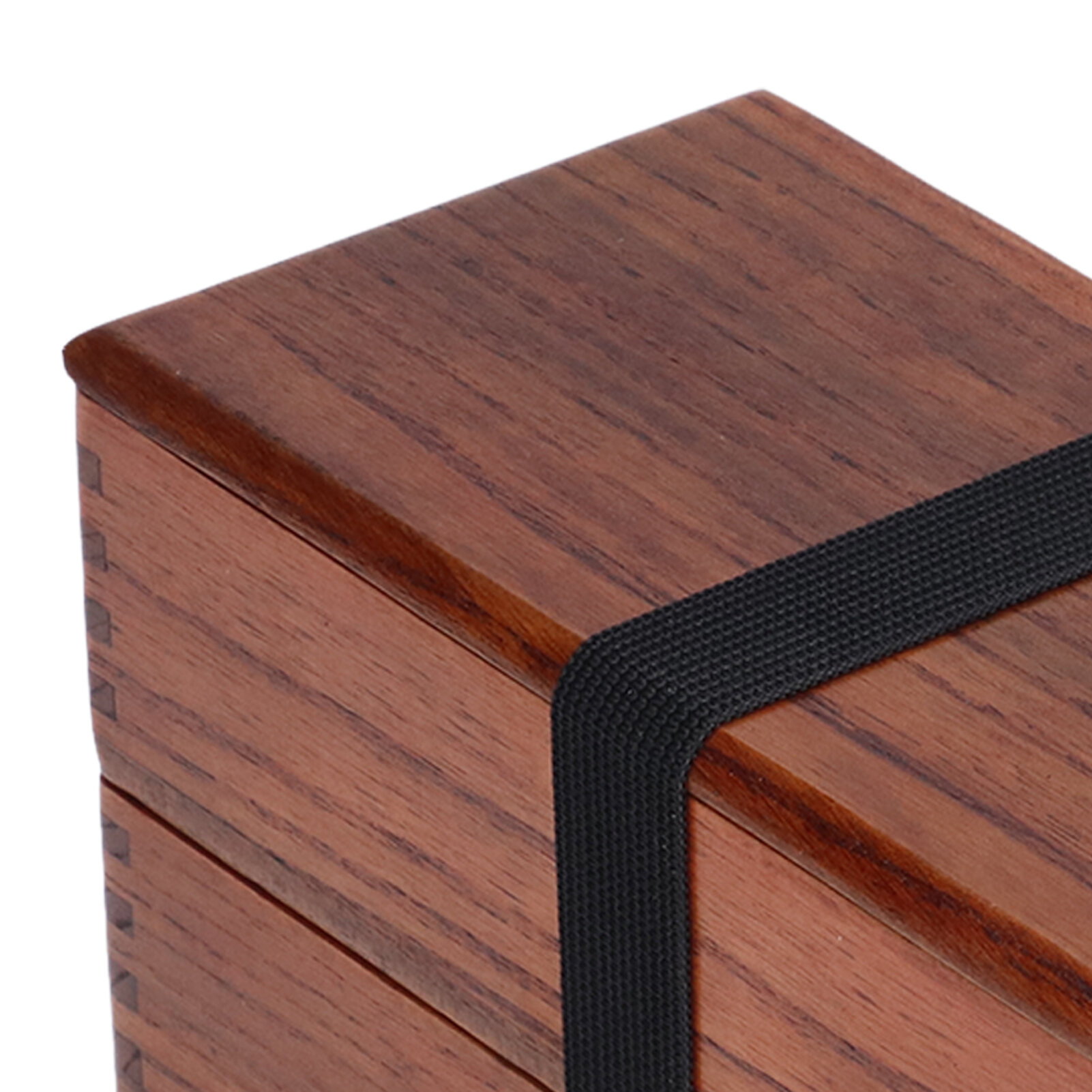 Прямоугольный штабелируемый 2-слойный ланч-бокс из натурального дерева, коробка для бенто, контейнер для еды для суши, кухонная посуда