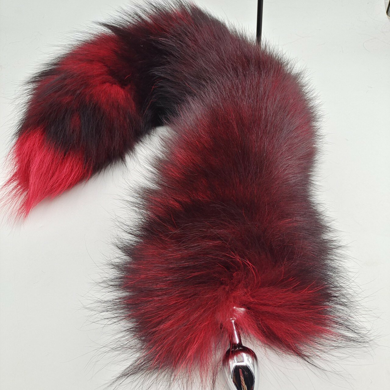 Черный и красный мастурбация анальный sm секс игрушки cos реквизит вибрация качели женский задний сад лисий хвост анальная пробка