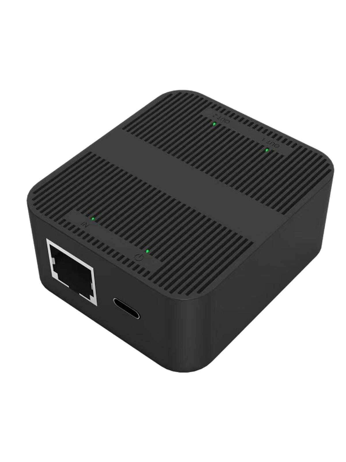 2 Port Gigabit Network Switch RJ45 Network Splitter Cable Extender 1000mbps Selector Power Free 2 Way Adapter Connector