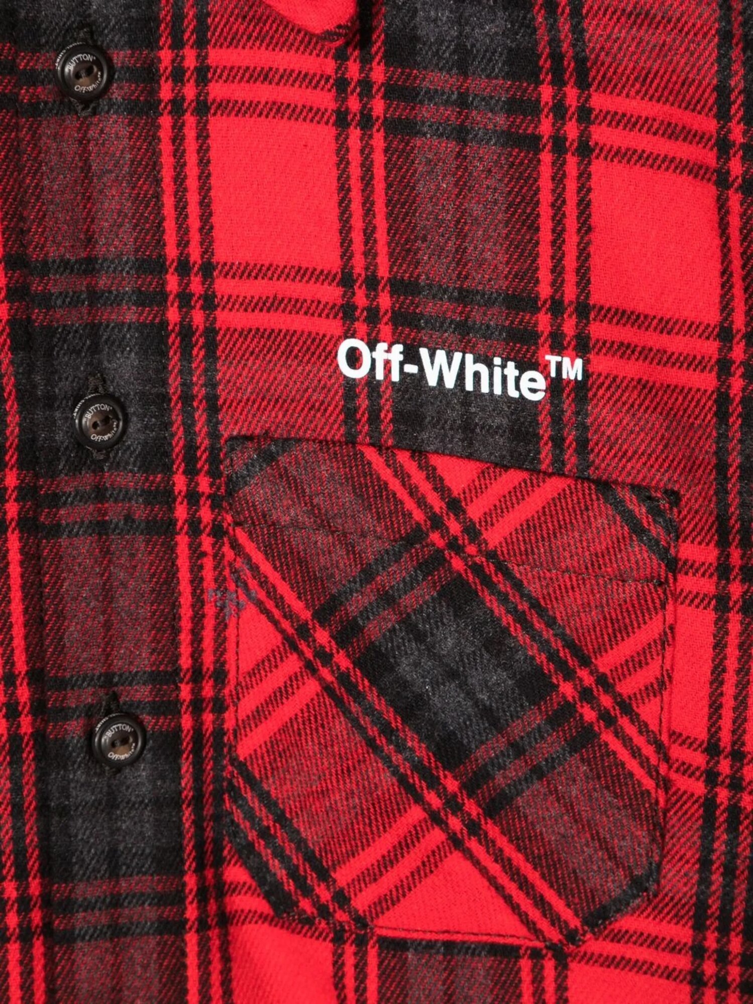 Рубашка Off-White, размер 8 лет, красный — фото 1