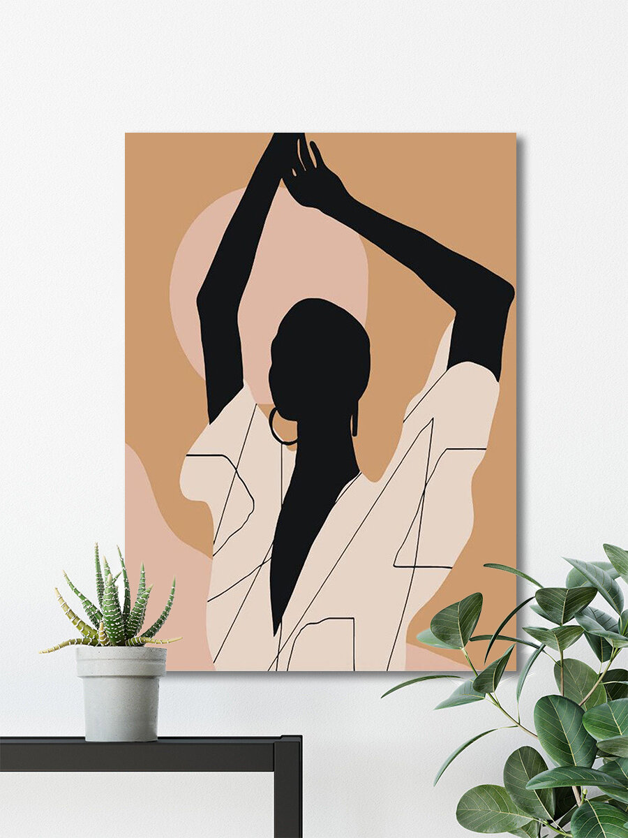 Картина интерьерная на стену - "Девушка арт иллюстрация" , 60х80 см.