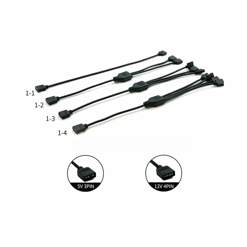 Разветвитель AURA RGB для материнской платы 12 В / 5 В, адресуемый концентратор синхронизации D-RGB, удлинительный кабель для передачи данных для ASUS MSI