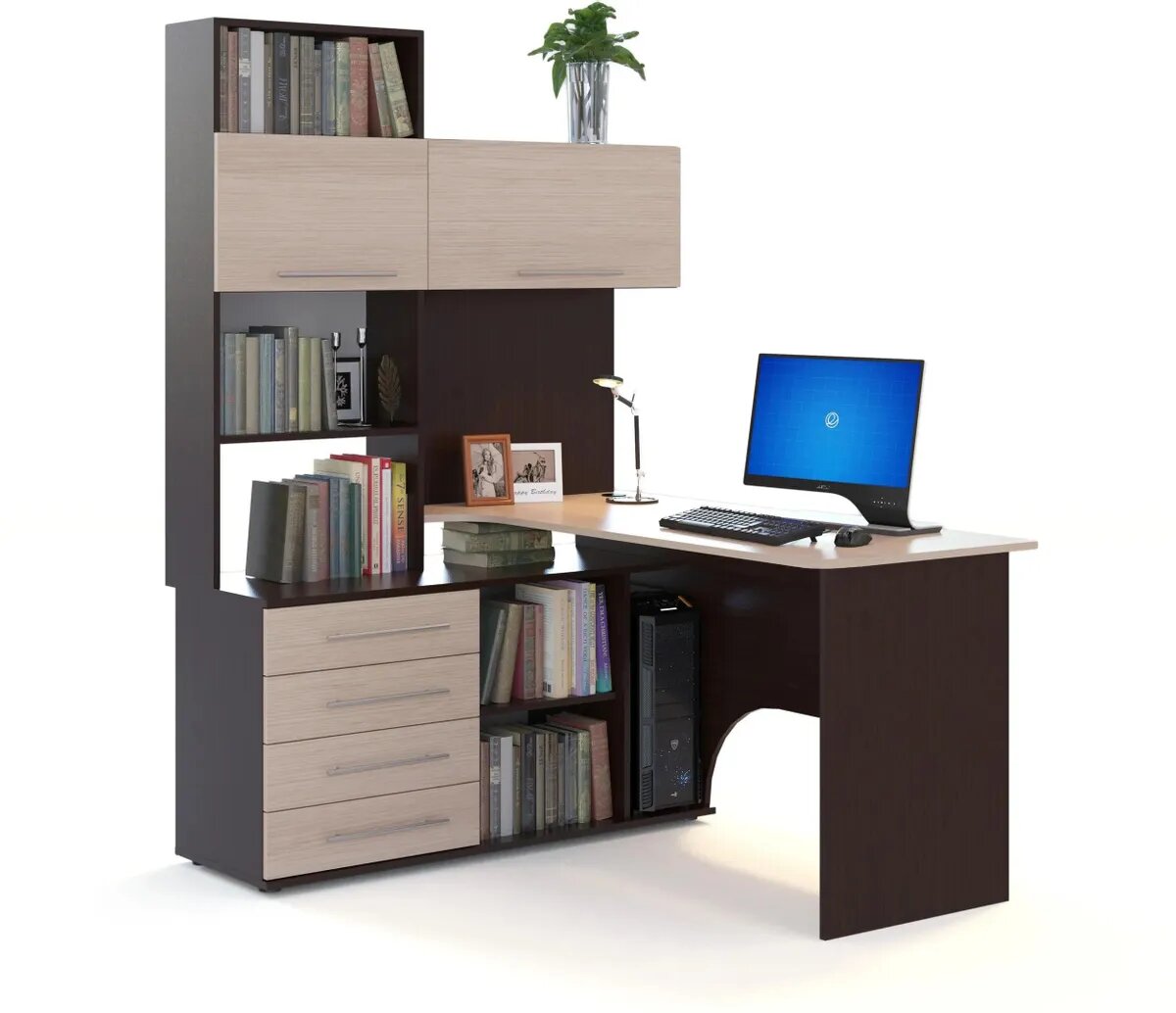 00-00015783 / Стол компьютерный Сокол КСТ-14.1Л, ЛДСП, венге