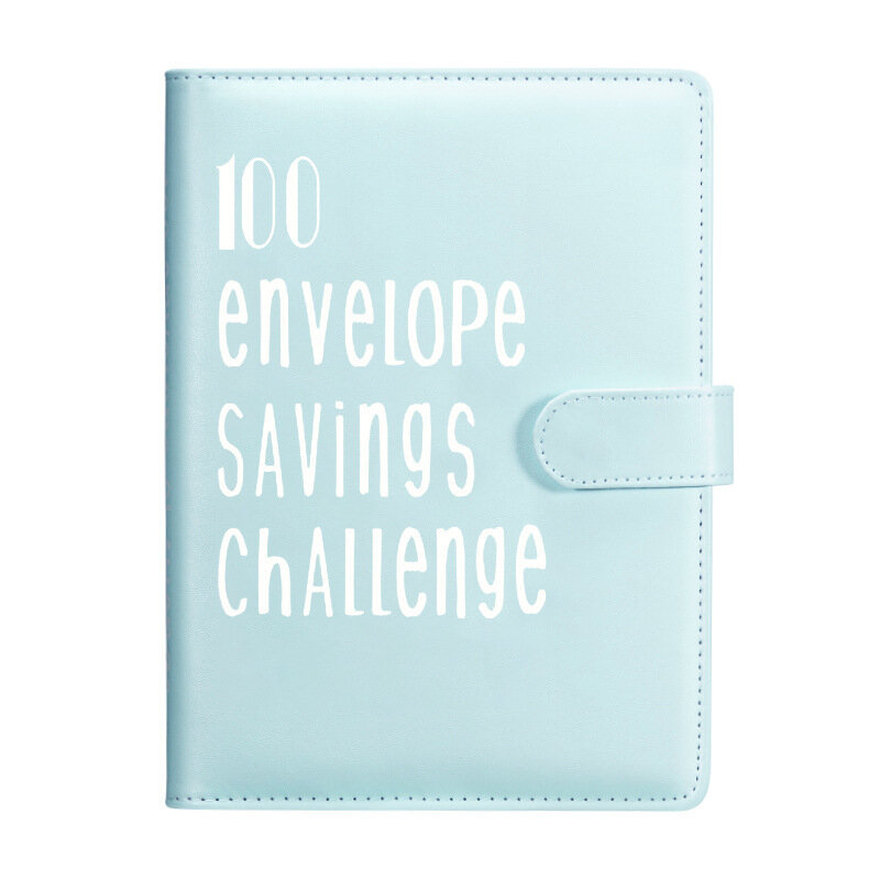 Конверт "100% экономия денег", синий, с магнитной застежкой, А5, одинарная оболочка