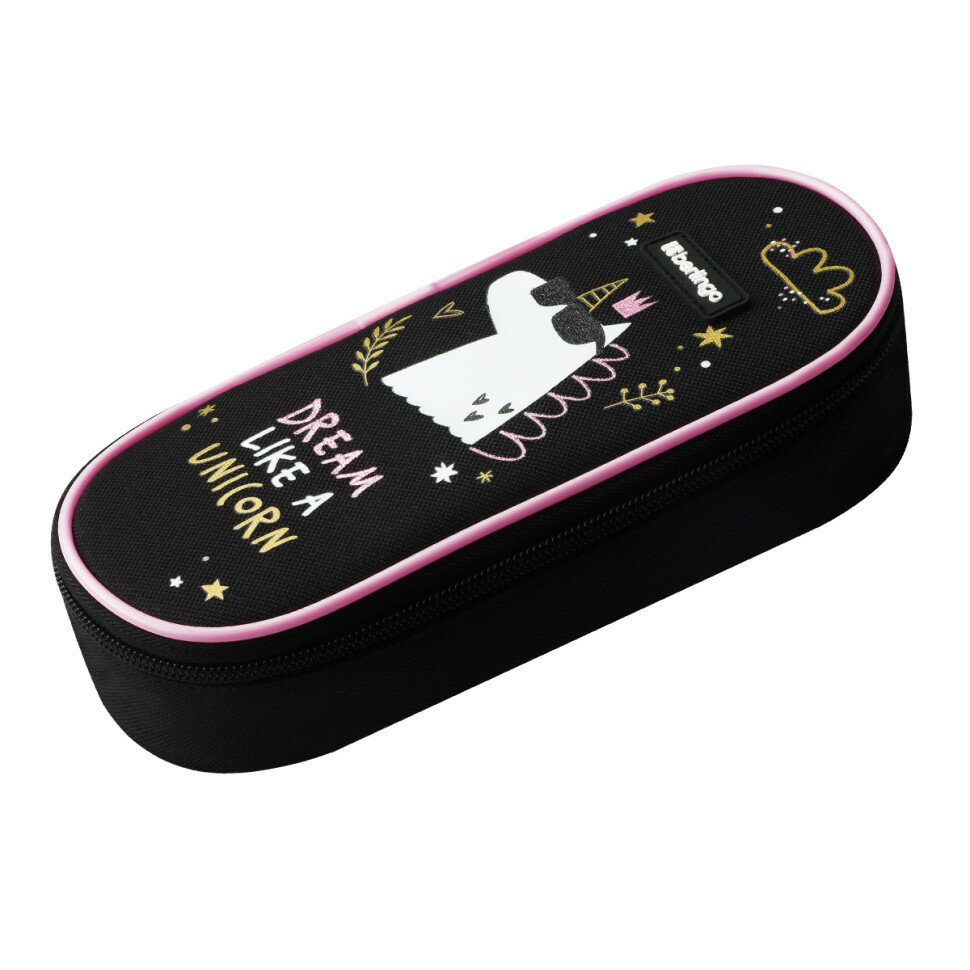 Пенал корпусный 1 отделение, 220*90*45 мм, Berlingo "Dream Like A Unicorn", полиэстер, 379411