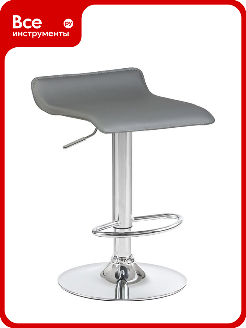 Стул барный DOBRIN TOMMY (цвет сиденья серый, цвет основания хром) LM-3013_CH-M_EL-188-55