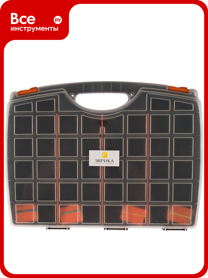 Универсальный двойной бокс эврика 425х330х85мм ER-10308, Данная модель имеет две рабочие зоны и две откидных крышки