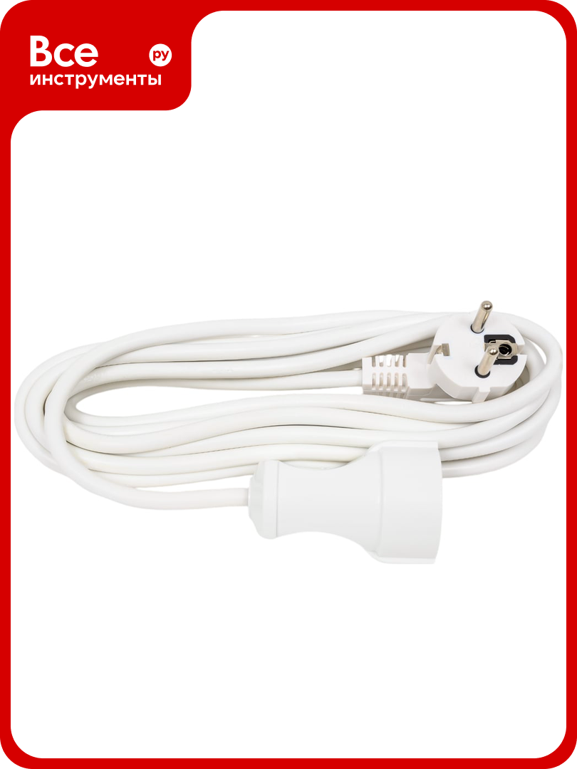 Удлинитель с заземлением 1x5 м Makel 10006 для штепселей международного