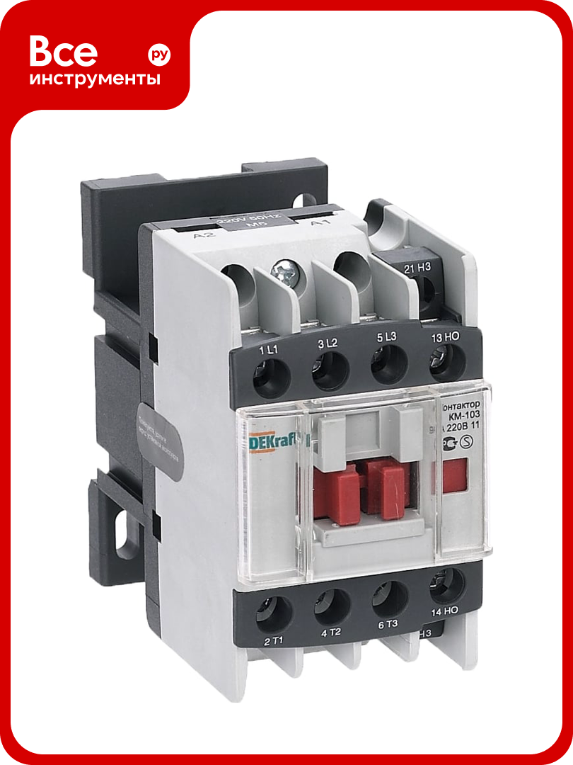 Контактор Dekraft, КМ103-032A-024B-11 AC3 22120DEK