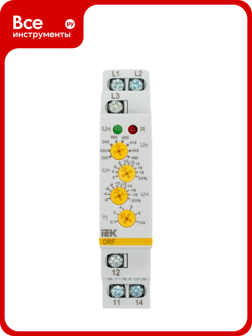 Реле, IEK, фаз IEK ORF 04. 3фазы 220-460В AC ORF-04-220-460VAC, Дополнительные, характеристики