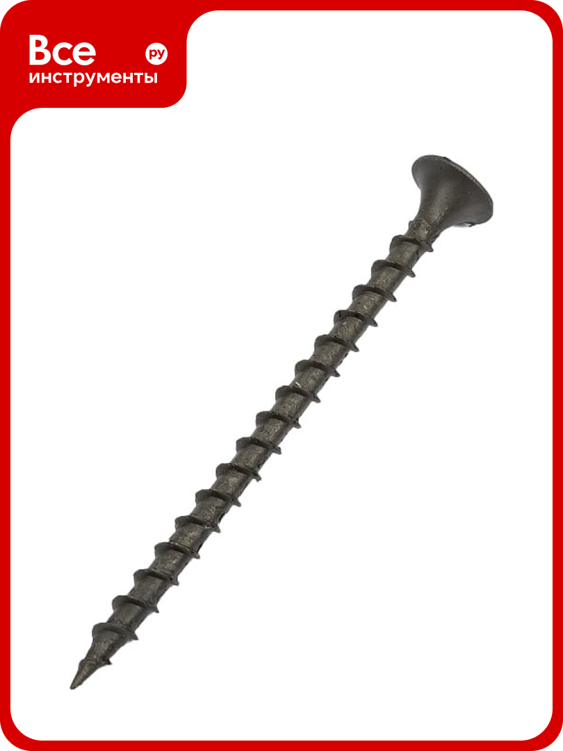 Саморез по дереву креп-комп черный 3,5х55 350шт чд55ф