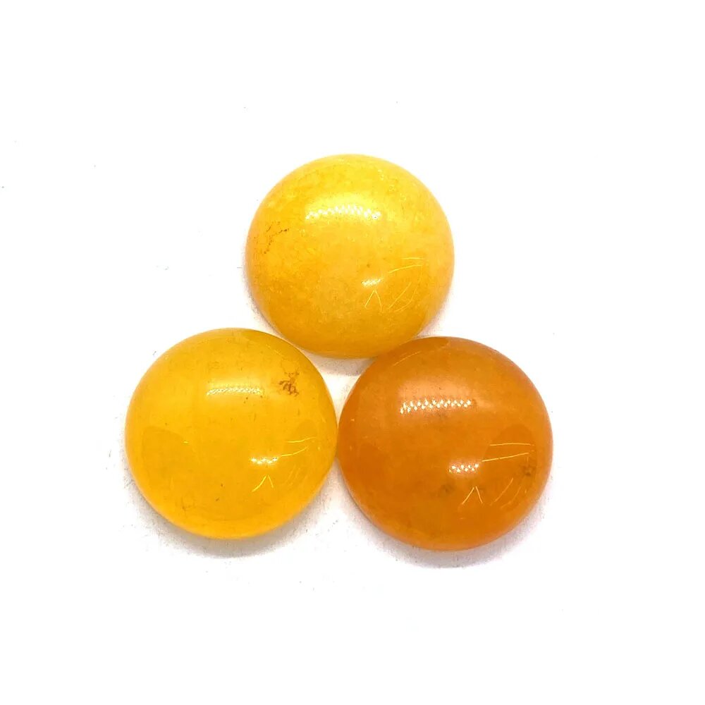 Кабошоны из натурального камня 2 шт. 10mm-2pcs, Yellow Jade