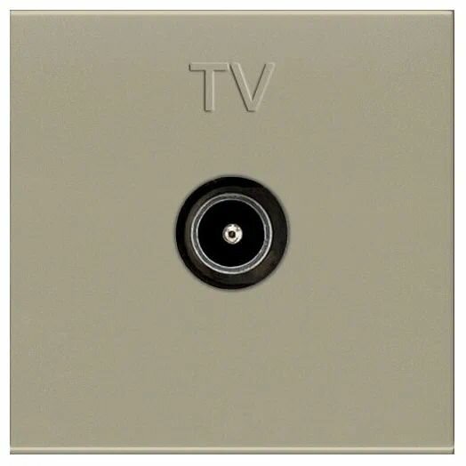 Розетка С/У 1-я TV одиночн. (мех. с накл.) шампань, 2-мод. Zenit