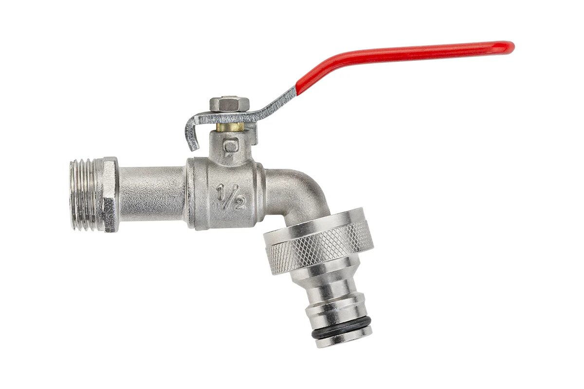 MasterProf Шаровый водоразборный кран со штуцером под коннектор 1/2" ручка ДС.071989