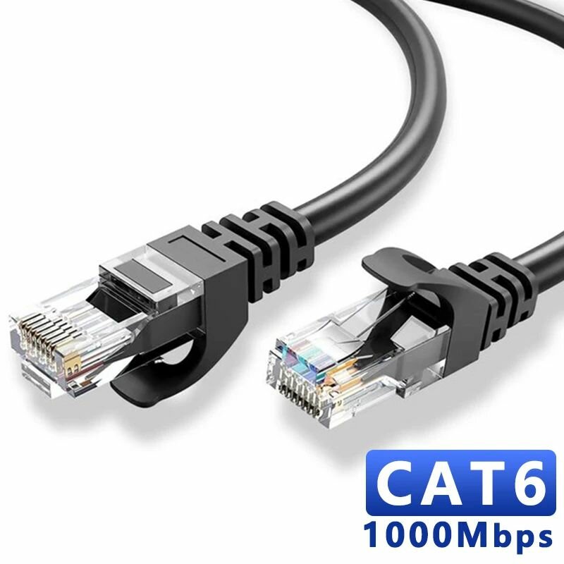 Кабель Ethernet Cat 6, круглый сетевой патч-корд 1000 Мбит/с для ноутбука, маршрутизатора, сетевой кабель Cat 6