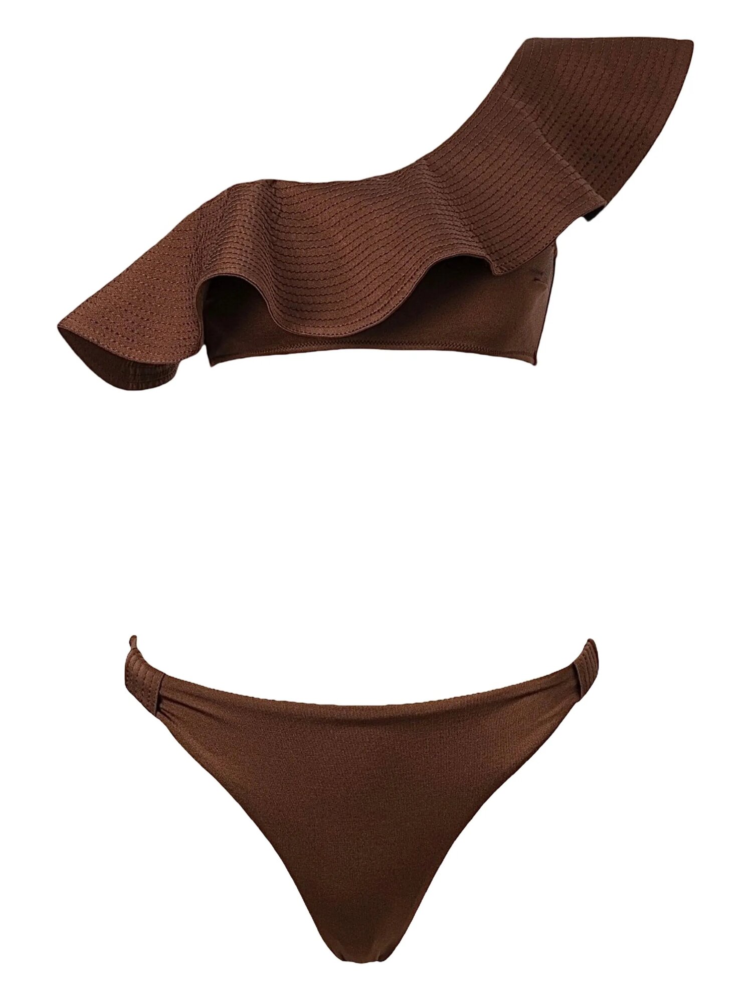 Купальник Ruffle-detail one-shoulder bikini