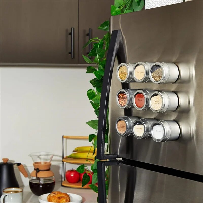 Набор магнитных банок для специй EH-LIFE из нержавеющей стали Silver 1pc