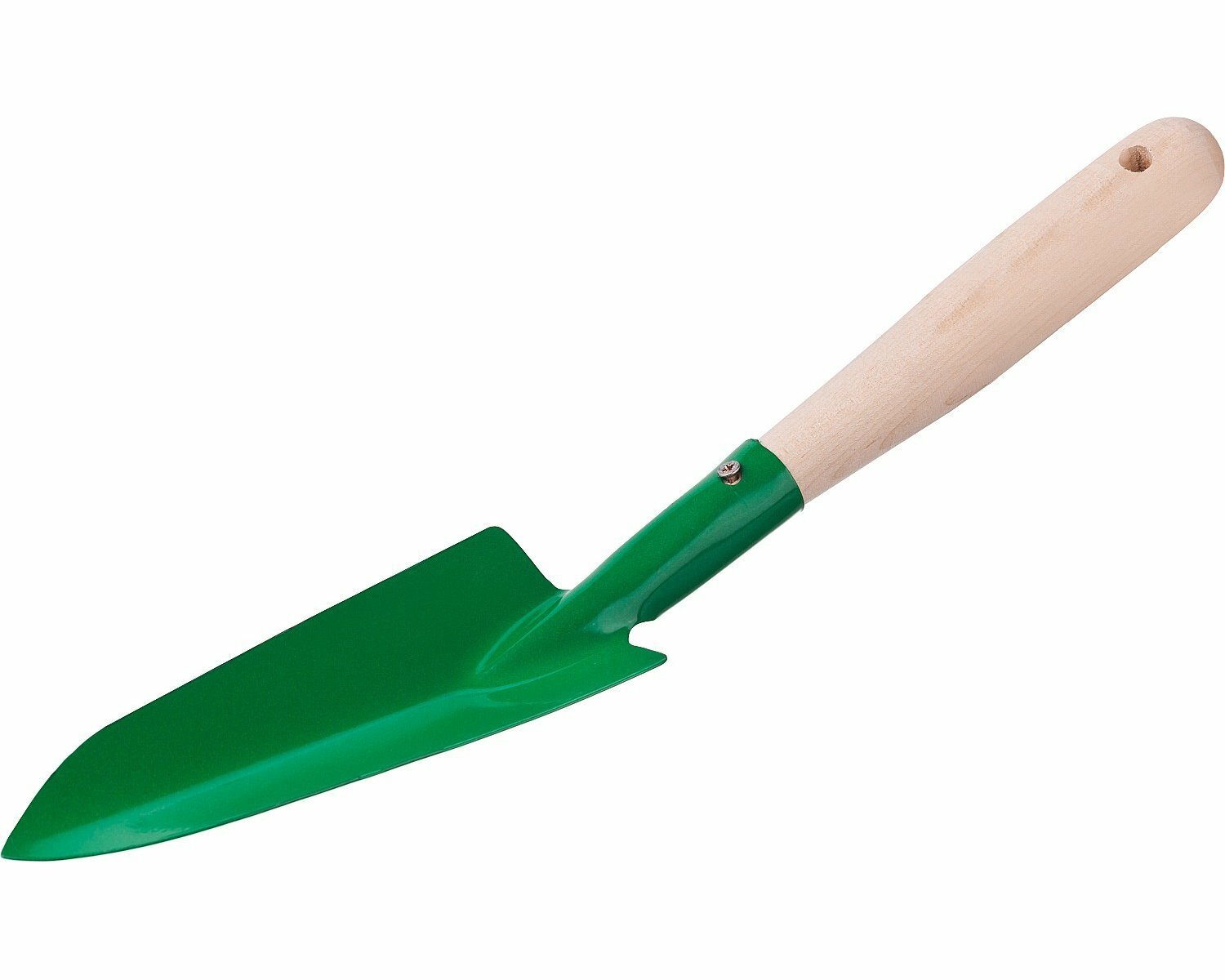 Посадочный совок росток 160x70 мм с деревянной ручкой 330 мм металл 0,9 мм порошковая покраска