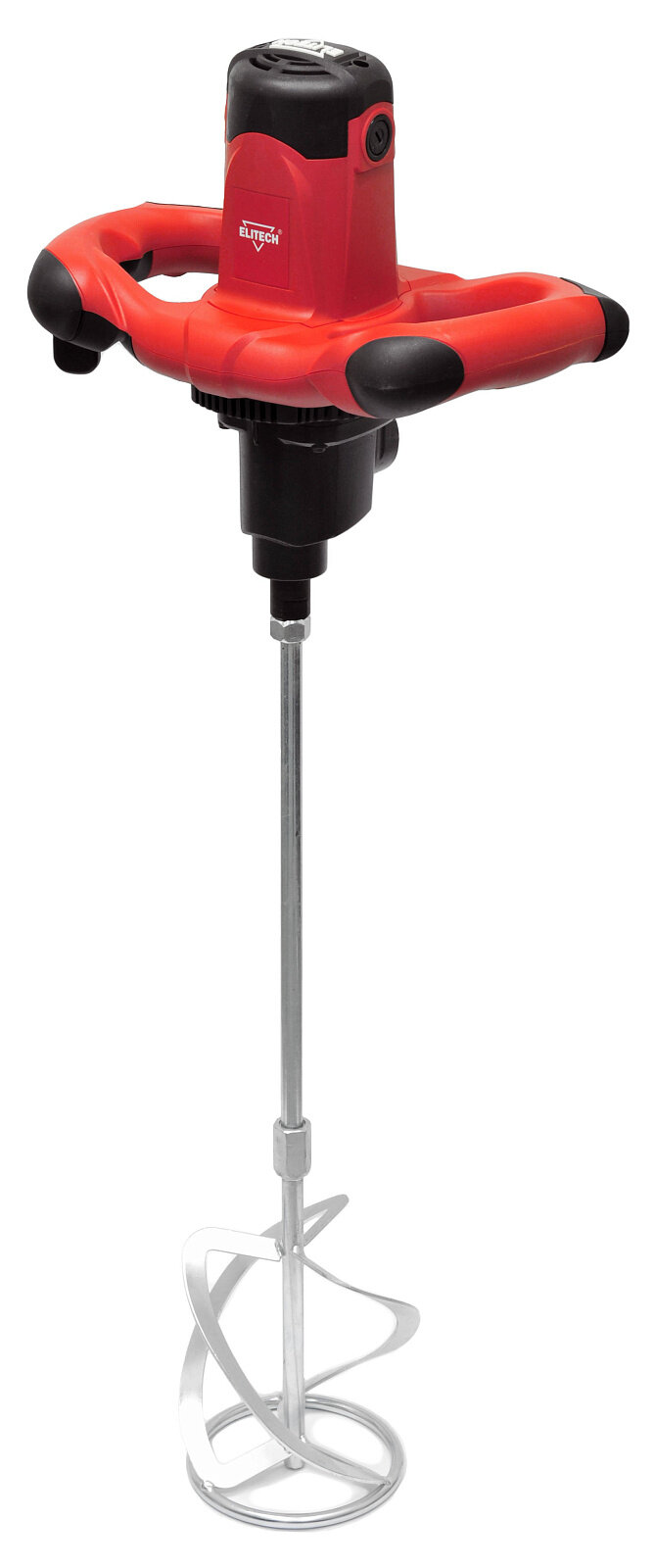 Миксер строительный Elitech / Элитек МС 1400Э2 для краски, электрический, металлический, красный, диаметр 140мм / инструменты